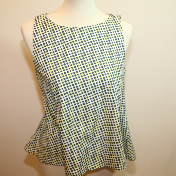 kate spade | Tops | Kate Spade Saturday Sleeveless Polka Dots Sz S ...